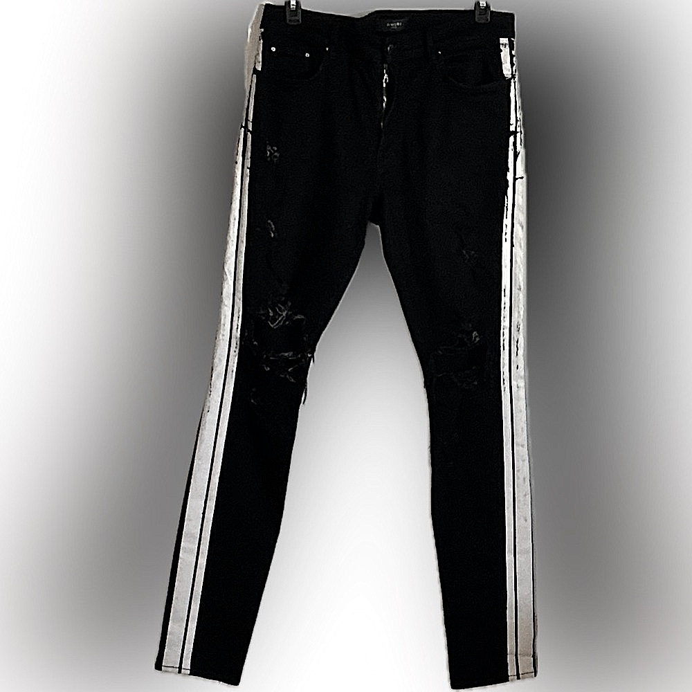 Newly Listed Amiri Track Stack Black Withwhite Track … - Gem
